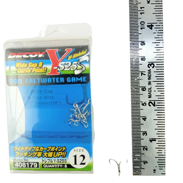 Decoy Treble Hook Made in Japan Y-S81 - Single pieces Sizes 10,12,16 ...