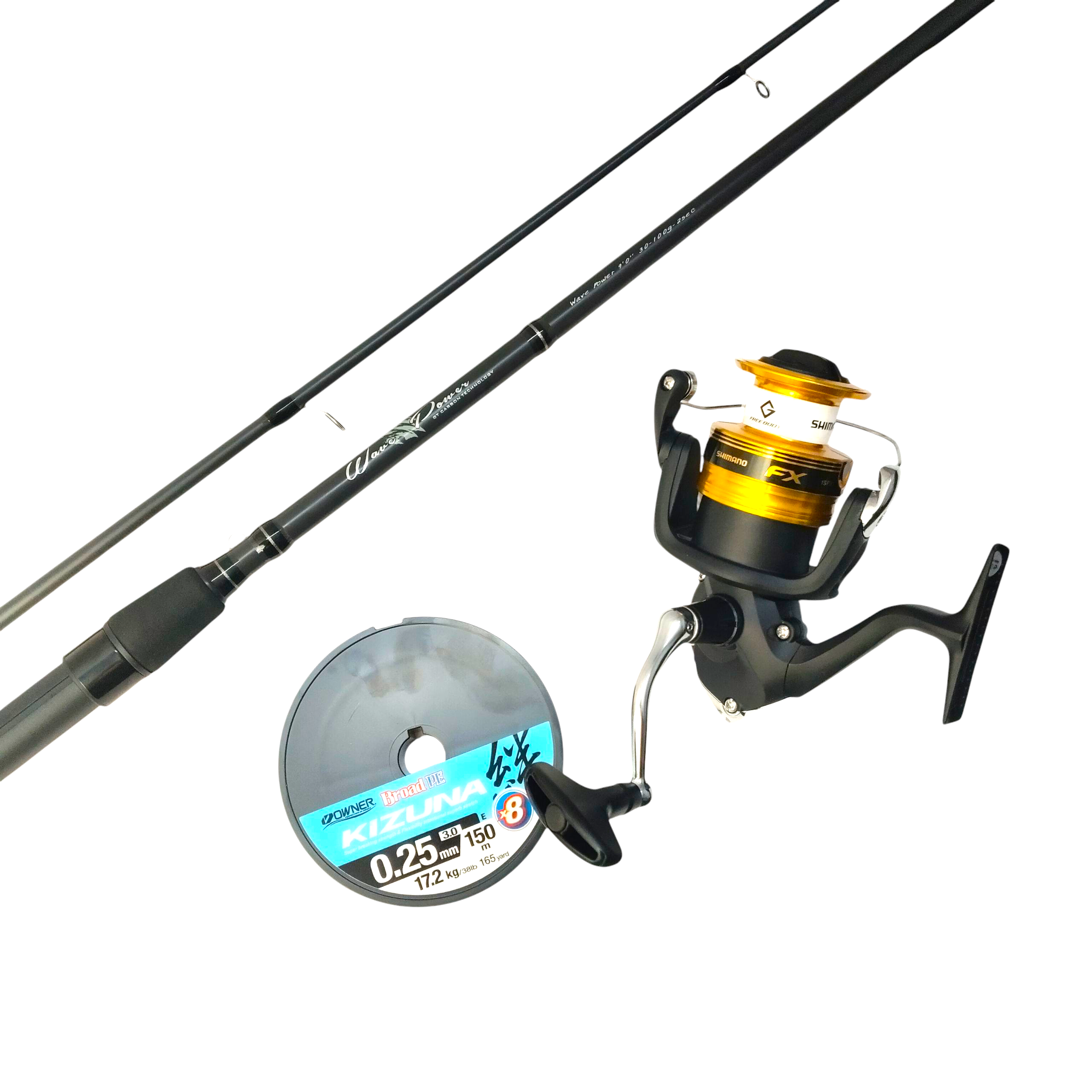 Shore Jigging & Light Shore Fishing Rod & Reel Combo With Braid – Fish ...