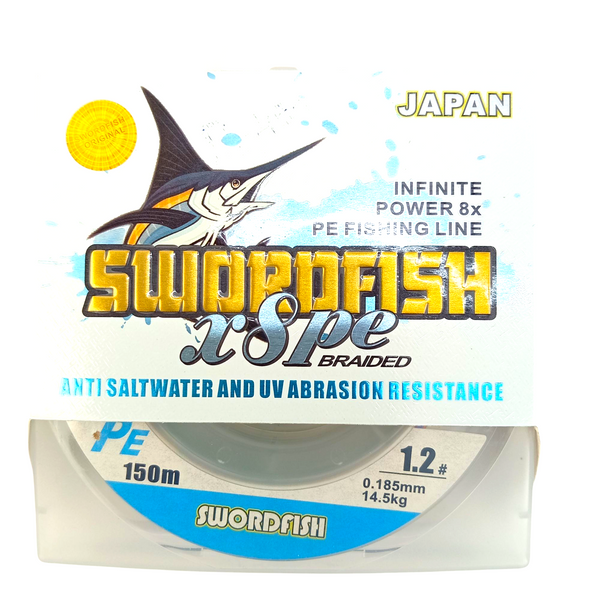 Swordfish X8 PE Multi Color Braided Line -150m Spools – Fish With ...