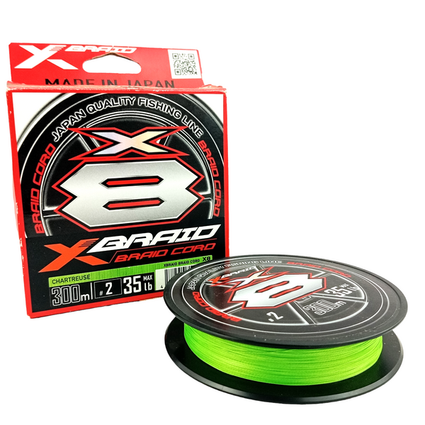 YGK X-Braid Cord X8 Braided Line 300m-35LB Fishing Line – Fish With ...
